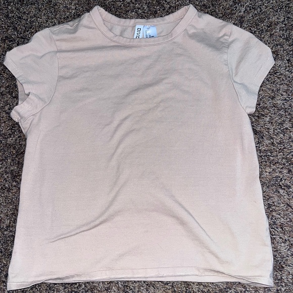 H&M | Tops | Hm Divided Tan Tee | Poshmark